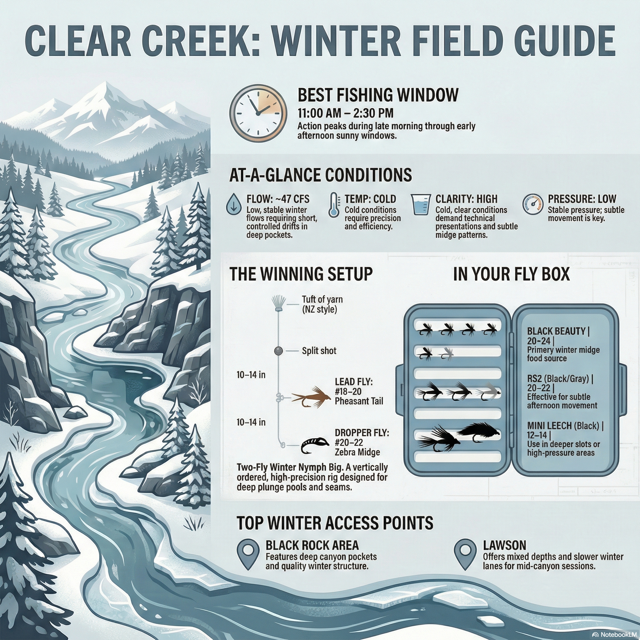 Clear Creek Fly Fishing Report 1/20/26