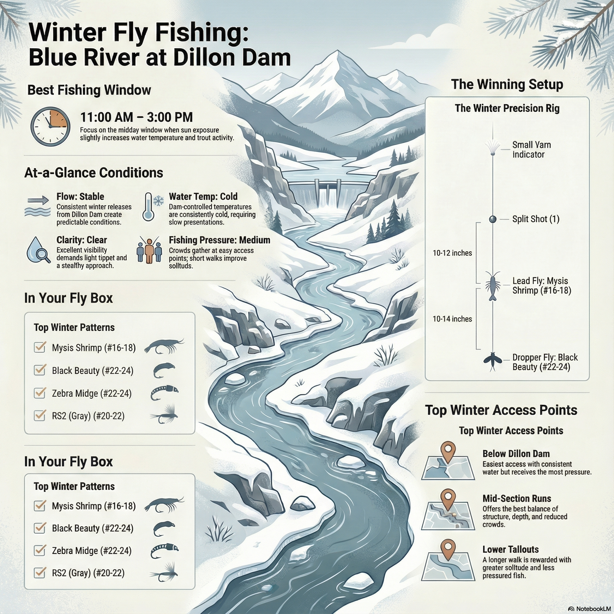 Blue River at Dillon Dam Fly Fishing Report 1/7/25